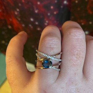 Melina London Blue Topaz Ring - Etsy