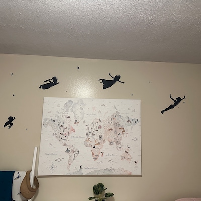 Peter Pan Wall Decal Peter Pan Wall Sticker Neverland Wall - Etsy