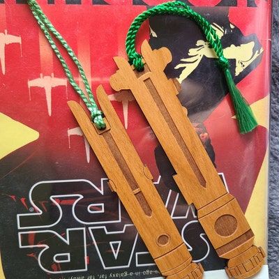 Star Wars Qui Gon Jinn Lightsaber Bookmark With Tassel Laser - Etsy