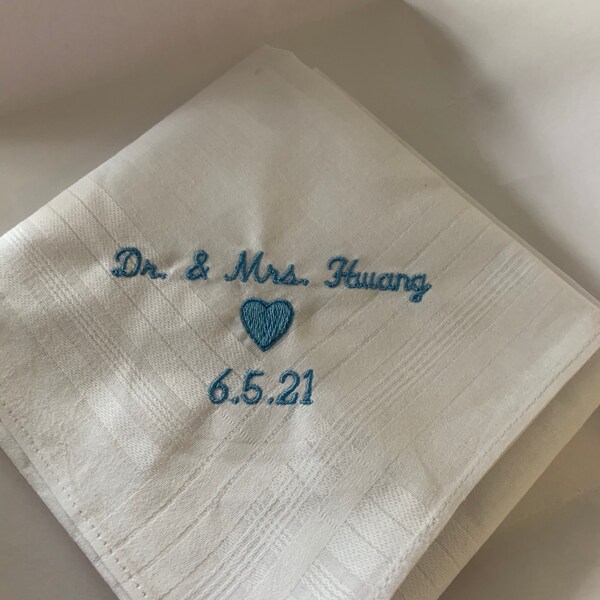 Custom Handkerchief - Personalized Handkerchief - Embroidered ...