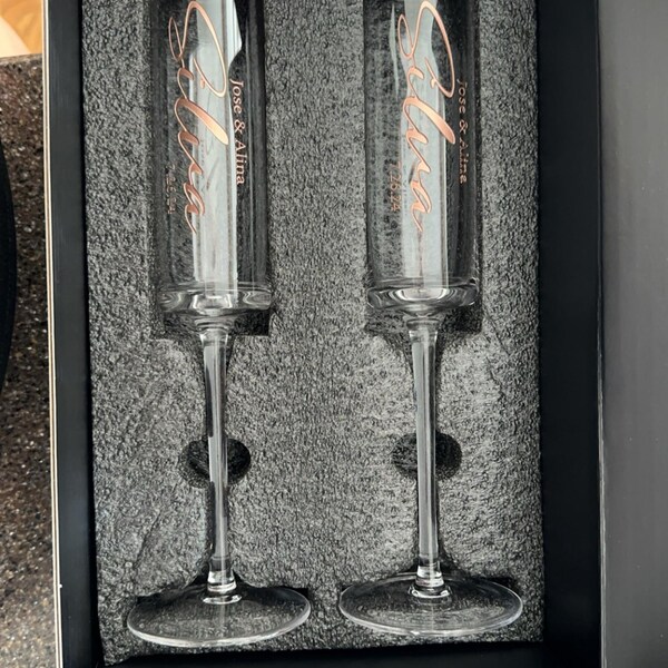 TOP SELLER - Custom Modern Toasting Flutes With Gift Box Option ...