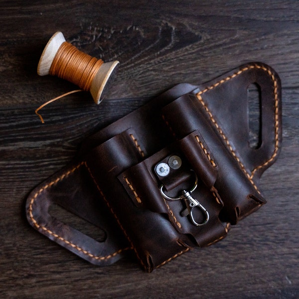 PDF & DXF Leather EDC Puch Belt Case Pattern - Hip Bag Pattern ...