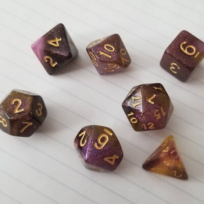 Mystic AMBER Dnd Dice Set for Dungeons and Dragons Ttrpg, Polyhedral ...