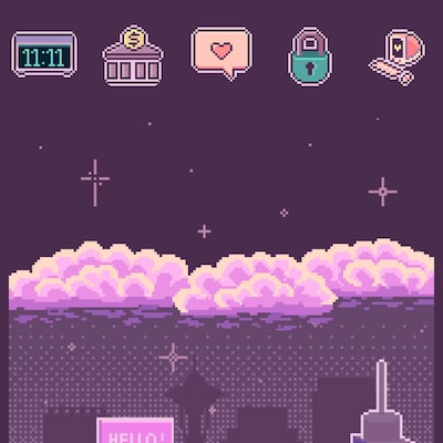 63 Pixel App Icon Pack / City Phone Theme for Ios and Android - Etsy