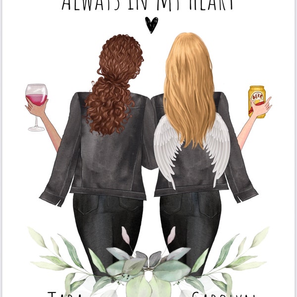 Best Friends Memorial Gift, Mom Memorial Gift, Memorial Friendship Art ...