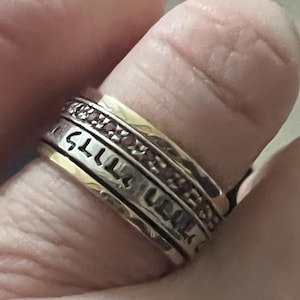 Shema Israel Ring, 9K Gold and Silver Jewish Ring, Kabbalah Ring, Hear ...