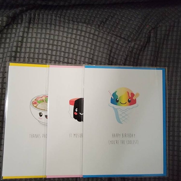 Note Card Thank You Mochi A2 - Etsy