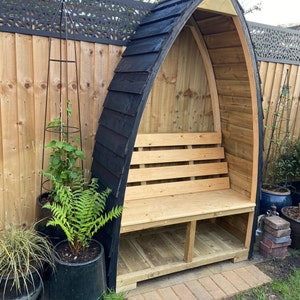 Boat Shaped/gothic Single Seat Garden Bench/arbour-delivered ...