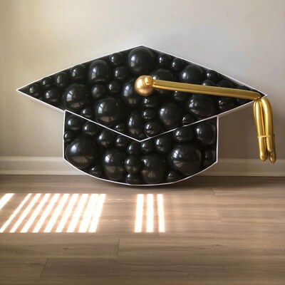 Graduation Hat From Balloons, Mosaic Template, Grad Cap Mosaic From ...