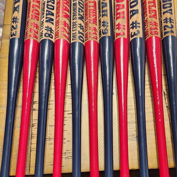 Baseball Team Gift, Personalized Bat, Mini Baseball Bat, Little League ...