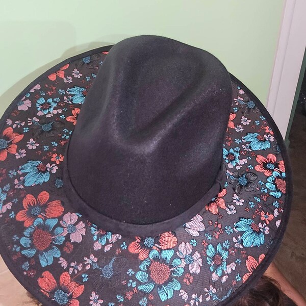 Velorosso - Floral Fedora Hat for Women, Womens Dress Hat, Fashionable ...