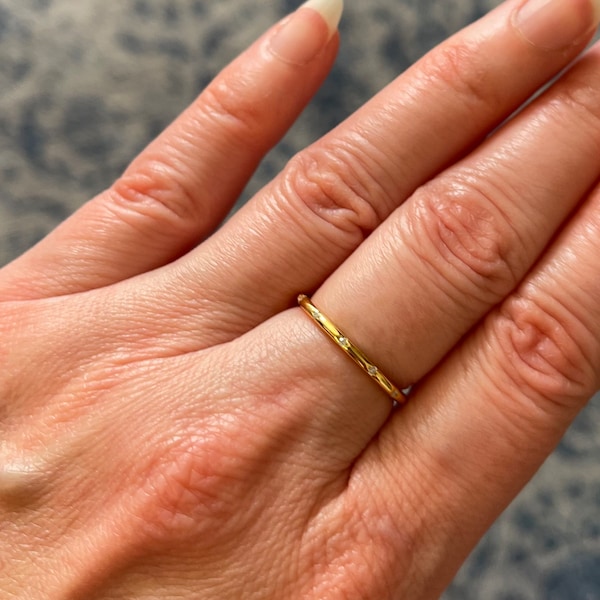 Sprinkle Diamond Ring by Caitlyn Minimalist • Space Diamond Eternity ...