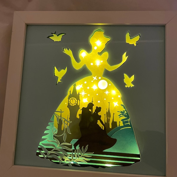 Cinderella Inspired Lighted Shadow Box - Etsy