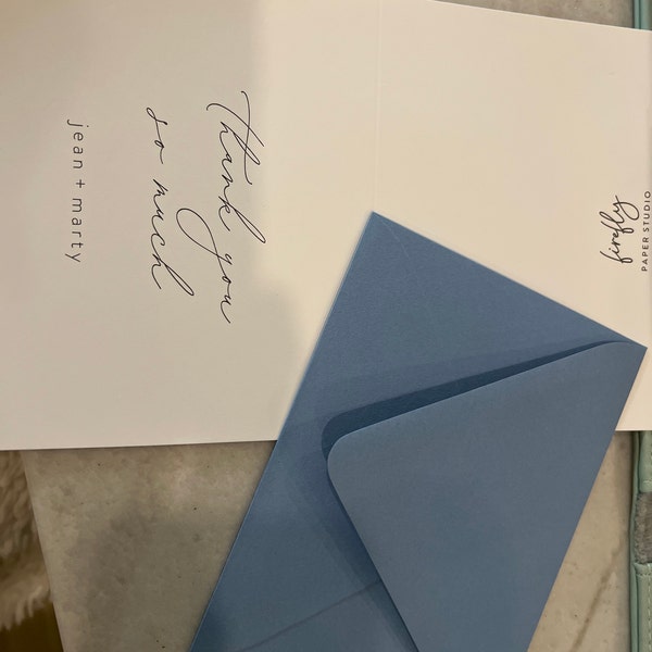 Set of Personalized Wedding Thank You Cards With Envelopes (FPS0002TYP ...