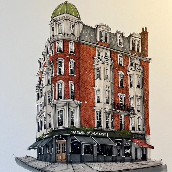 The Ship Pub - Wandsworth - Drawing Print - (unframed) Colour ...