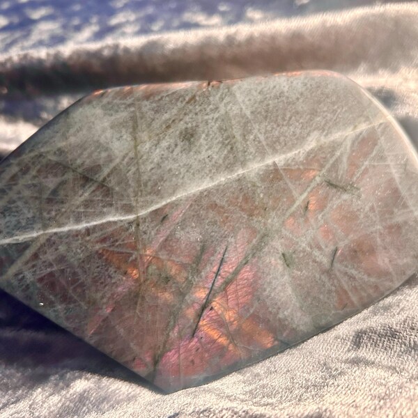 Huge! Purple Labradorite Freeform Ornament, Natural Colourful Light ...