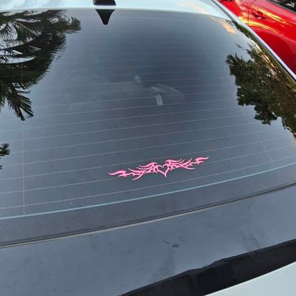 Bumper Sticker / Car Tramp Stamp / Y2K / Heart / Wings / Gothic / Vinyl ...