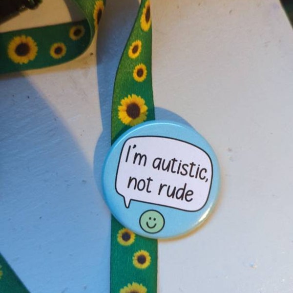 Sometimes I Struggle to Speak Badge Pin Non-verbal Autistic Pin Badge ...