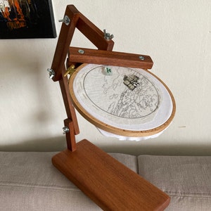 Adjustable Embroidery Stand Handmade Made With Reused Solid Wood - Etsy
