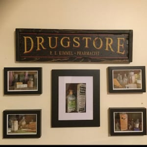 Custom Drugstore Pharmacist Sign - Rustic Hand Made Vintage Wooden Sign ...