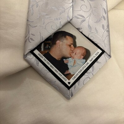Custom Photo Tie Patch Father of the Bride Groom Gift Neck Ties for ...