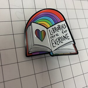 Support Public Libraries Enamel Pin Librarian | Etsy