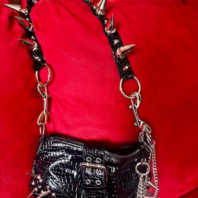 Black Spike Bag/mini Shoulder Bag/small Cocktail Bag/punk Bag/shoulder ...