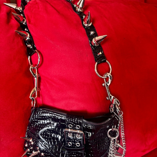 Black Spike Bag/mini Shoulder Bag/small Cocktail Bag/punk Bag/shoulder ...