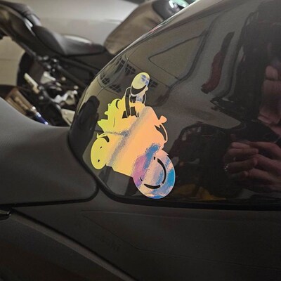 Lady Biker Riding Vinyl Decal - Etsy