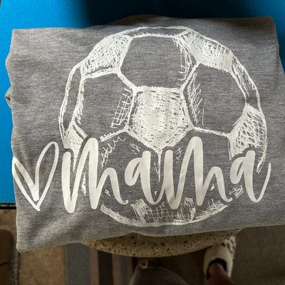 Mama Soccer Ball Screen Print Transfer, WHITE, T-shirt Transfernot a ...