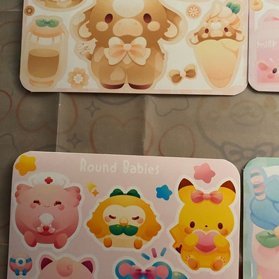 Kuro Stickers Cute Stickers Vinyl Sticker Sheet Japanese Characters - Etsy