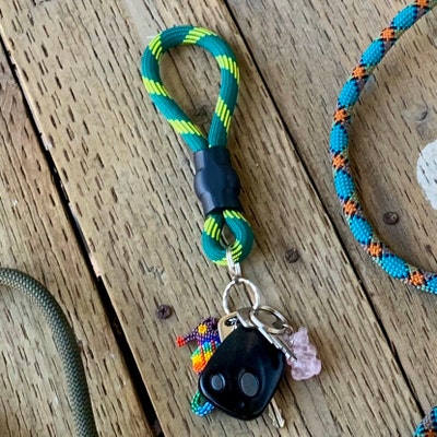 Climbing Rope Keychains / Lanyards Real Brand Name Climbing Ropes Black ...