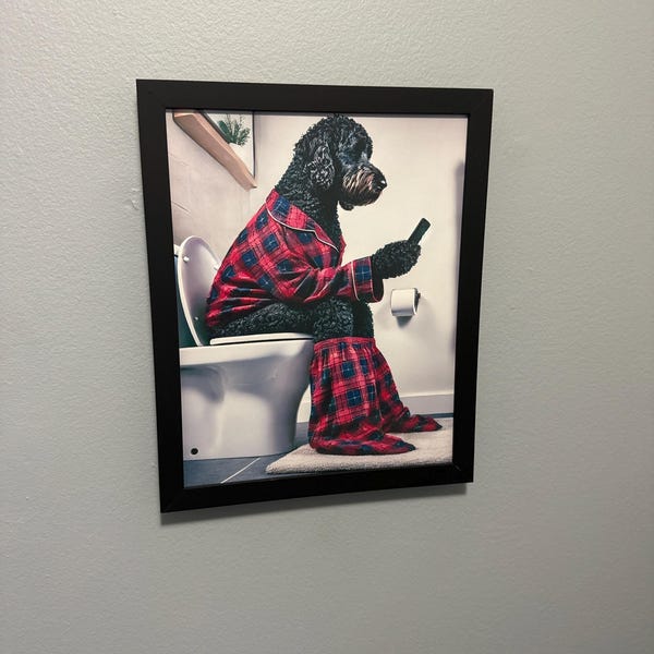 British Bulldog Sitting on Toilet Very Cool Dog on Loo Animal on Mobile ...