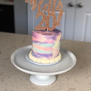 Hello 20 Cake Topper 20th Birthday Cake Topper 30 Cake - Etsy