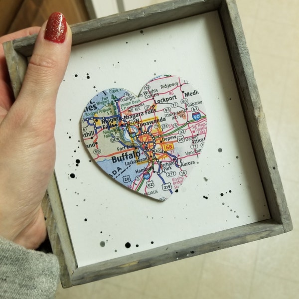 Buffalo Heart Sign, Heart Map Sign, Buffalo New York Sign, Buffalo NY ...