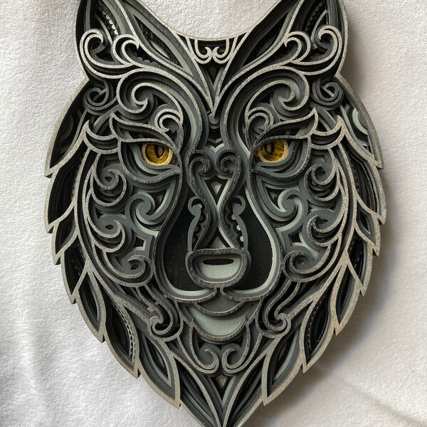 3D Multilayer Wooden Alien Mandala Sculpture Wall Art 12 X 9" - Etsy