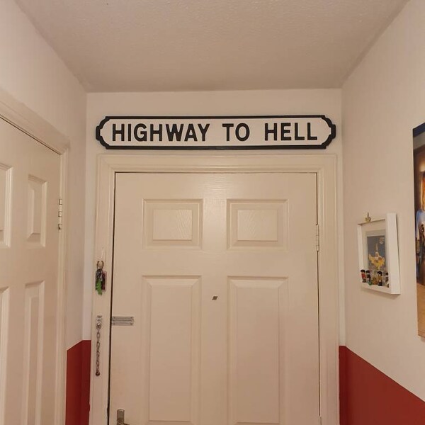 AC/DC Inspired Highway to Hell Faux Cast Iron Street Sign - Etsy