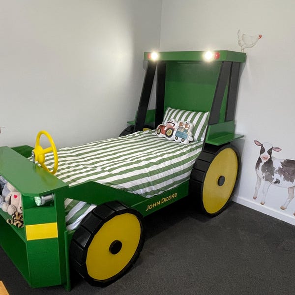 Tractor Bed PLANS (pdf Format) - Twin Size - for a Kid Bedroom (full ...