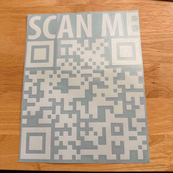 Custom QR Code Vinyl Decal, Personalized QR Code Custom Vinyl ...