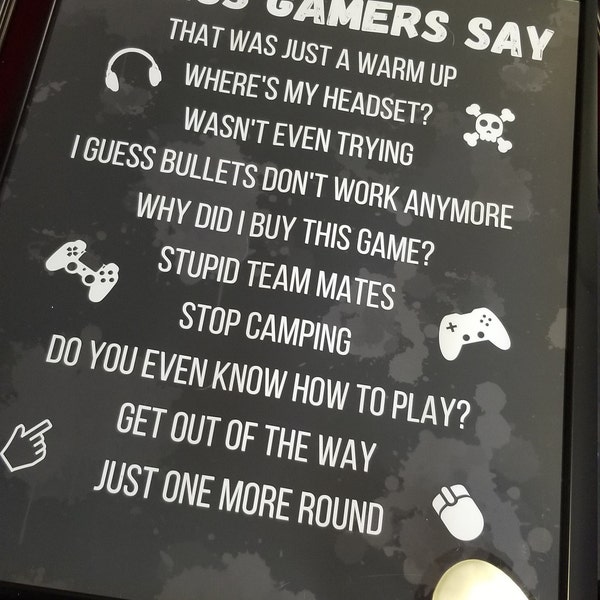 PC Gamer WASD Keyboard Wall Art / Gaming Room Decor / PC Gamer Gift ...