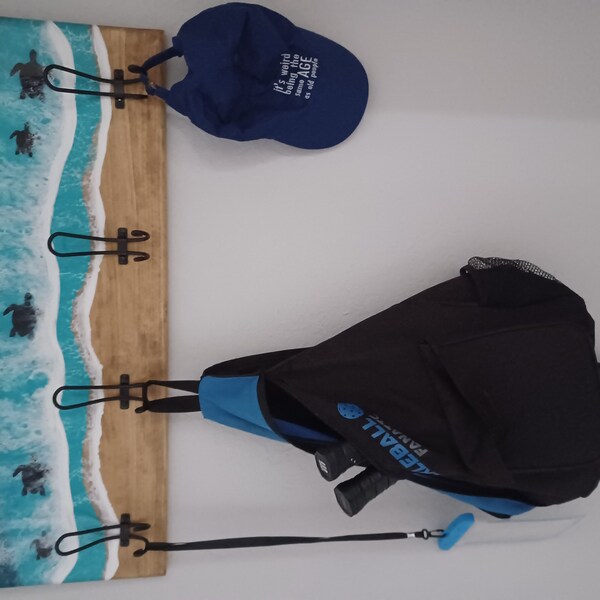 Ocean Wave Coat Rack With Sea Turtles - Etsy