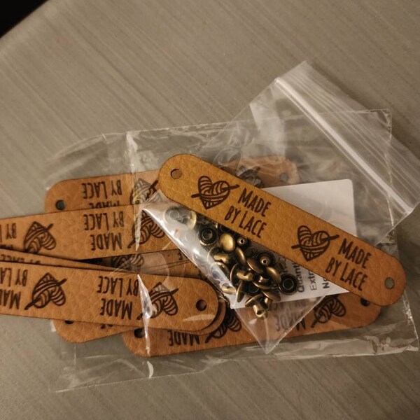 Custom Knitting Tags Set of Personalized Faux Leather Labels for ...