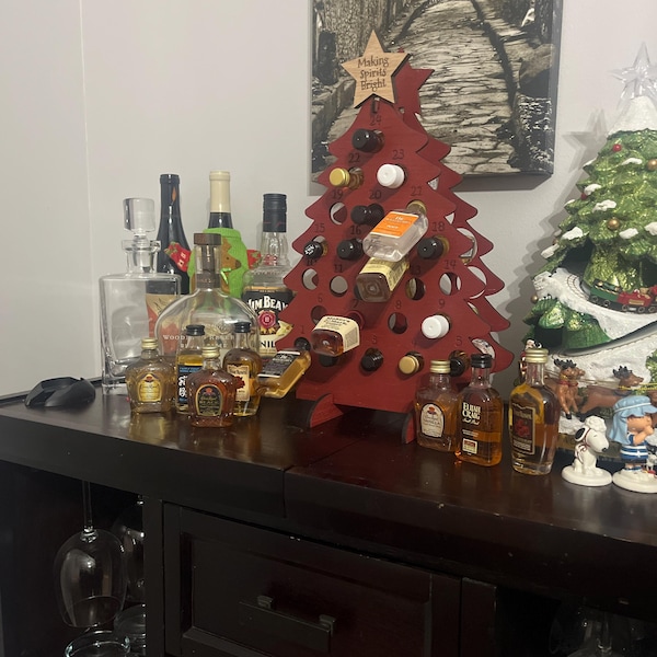 Adult Advent Calendar Mini Liquor Tree, Christmas Alcohol Tree, Mini ...