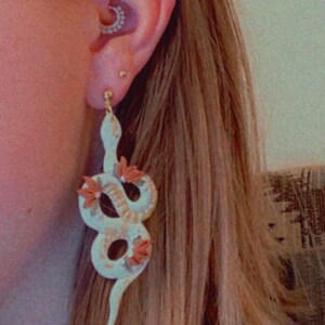 Clay Snake Earrings / Clay Snakes / Serpent Clay Earrings / Snake Clay ...