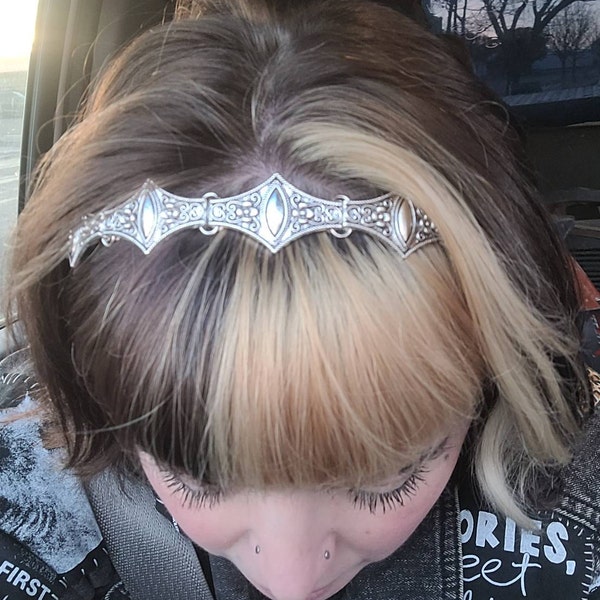 Metal Crown Headband: Medieval Battle Armor Headpiece; Viking Crown ...