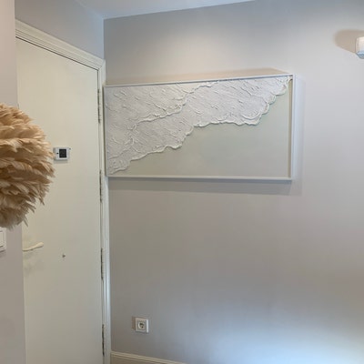 3D Ocean Hand Texture Oil Painting Abstract Blue Sea Home Decor Art ...