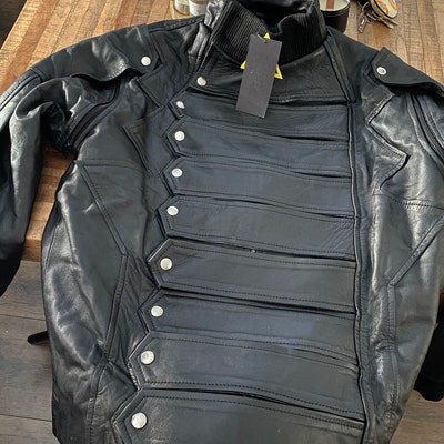 Black Leather Mens Motorcycle Jacket With Waist Adjusters Cafe - Etsy