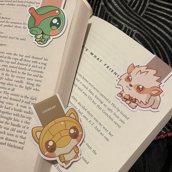 Monsters Magnetic Bookmarks | Bulbasaur Eevee Charmander Squirtle ...