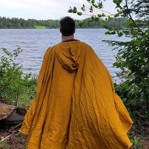 Knight's Cape Medieval Linen Cloak - Etsy