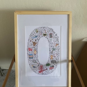 Initial Doodle/initial Art Work/ A5 Art/ A5 Pen and Ink/ Black and ...